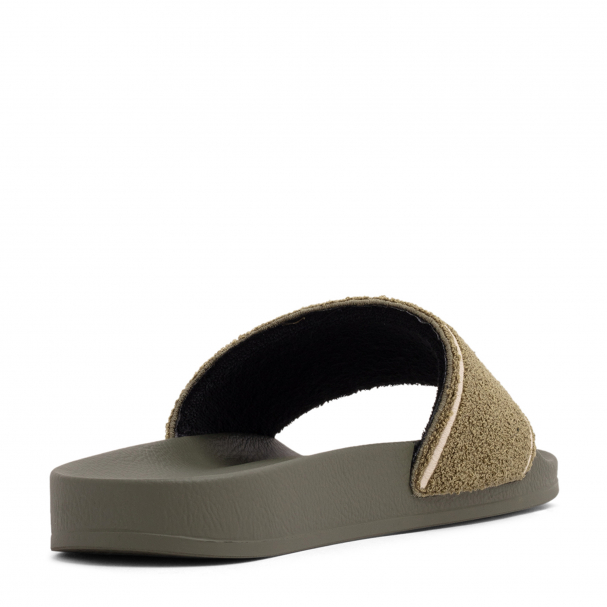 Off-White Embroidered Towel slides for Men - Green in UAE | Level Shoes