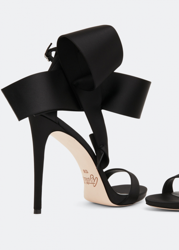 Aminah Abdul Jillil Bow open-toe sandals for Women - Black in UAE ...