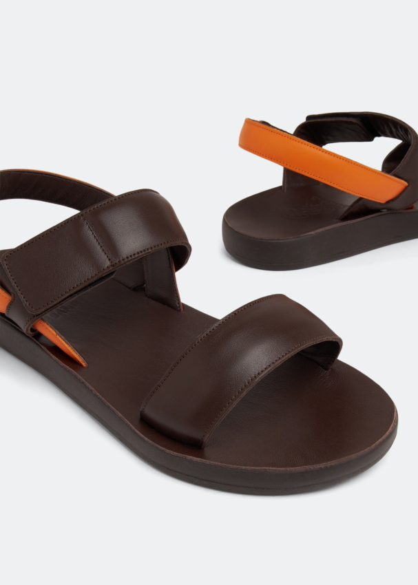 Ancient Greek Sandals Orfeas sandals for Men - Brown in UAE | Level Shoes