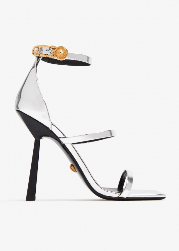 Versace Pre-Loved Safety Pin sandals for Women - Silver in UAE | Level ...