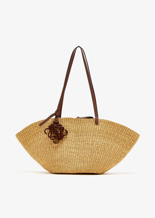 Loewe Pre-Loved Small Shell basket tote bag for Women - Beige in KSA ...