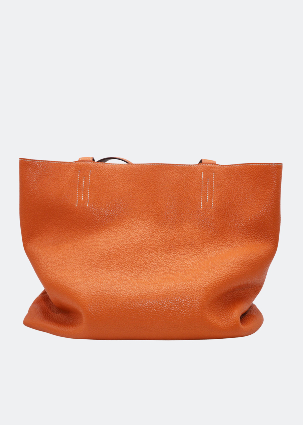 Hermès Pre-Loved Double Sens reversible touch bag for Women - Orange in ...