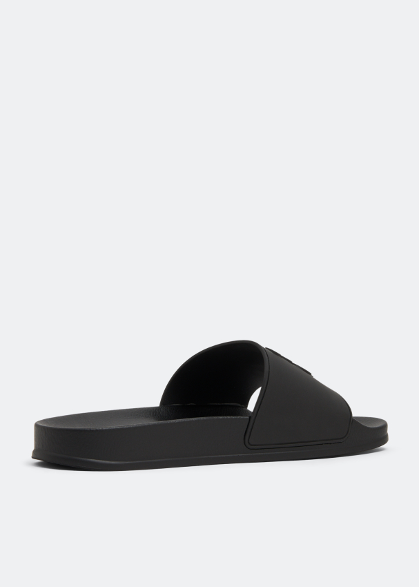Palm Angels Monogram pool slides for Men - Black in KSA | Level Shoes