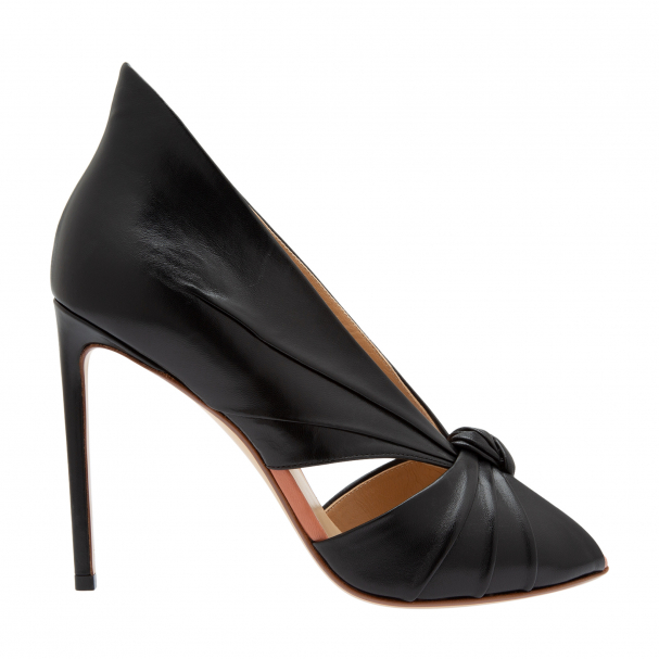 Francesco Russo Peep-toe leather pumps for Women - Black in UAE | Level ...