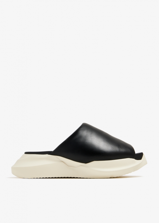 Rick Owens Geth puffer slides for Men - Black in UAE | Level Shoes