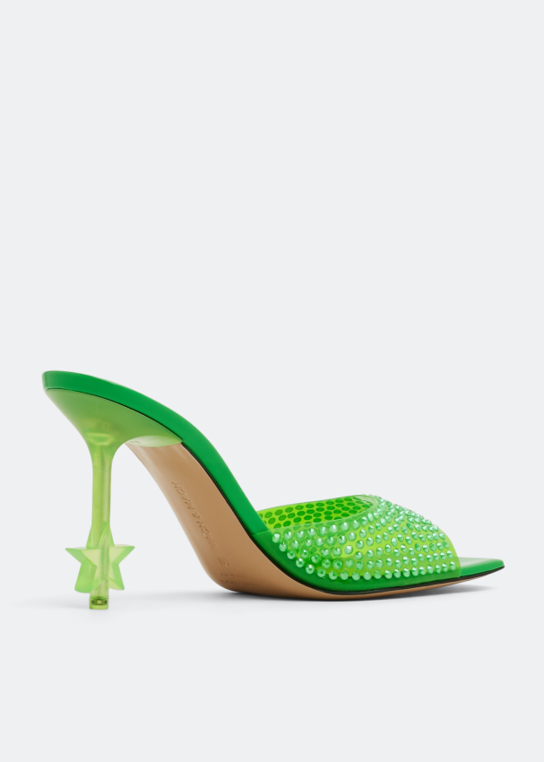 Mach & Mach Star crystal-embellished mules for Women - Green in UAE ...