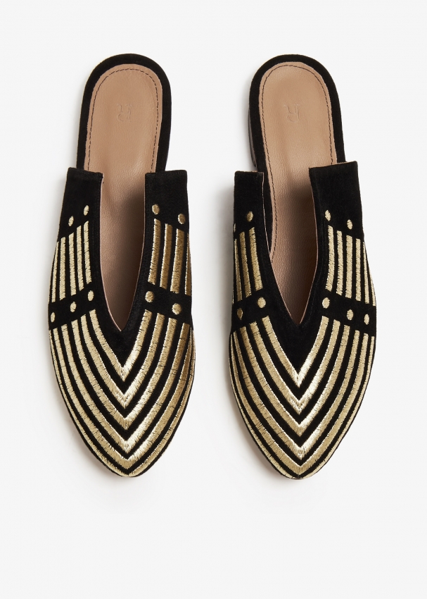 RAMLA Sahara mules for Women - Black in UAE | Level Shoes