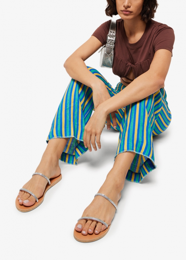 Ancient Greek Sandals Saita sandals for Women - Silver in UAE | Level Shoes