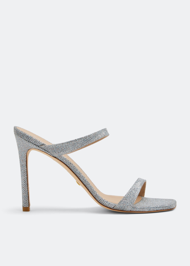 Stuart Weitzman Aleena 100 mules for Women - Silver in UAE | Level Shoes