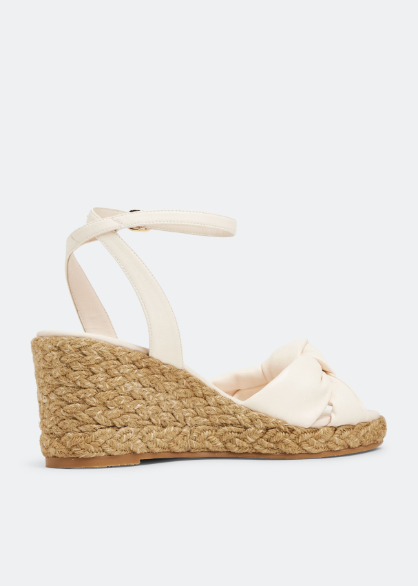 Stuart Weitzman Playa knot espadrille wedge sandals for Women - White ...