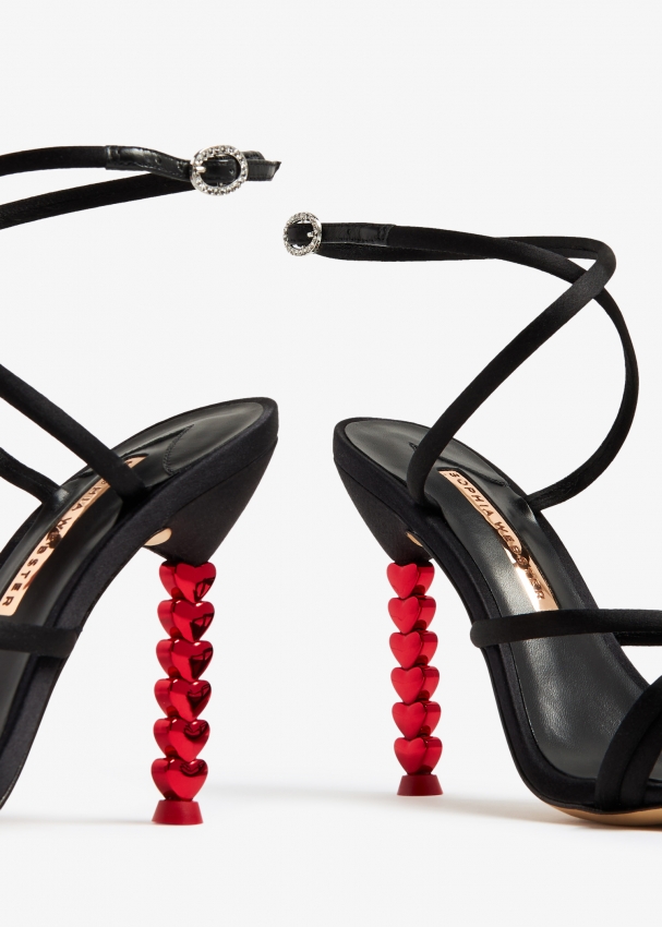 Sophia Webster Aphrodite satin sandals for Women - Black in UAE | Level ...