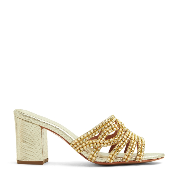 Nicoli Talon sandals for Women - Gold in UAE | Level Shoes