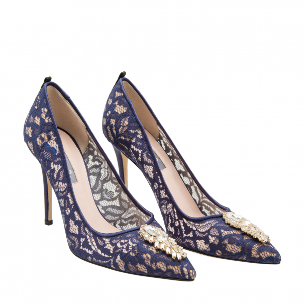 Sarah Jessica Parker Tempest lace pumps for Women - Blue in KSA | Level ...