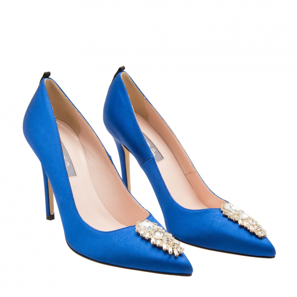 Sarah Jessica Parker Tempest satin pumps for Women - Blue in Qatar ...