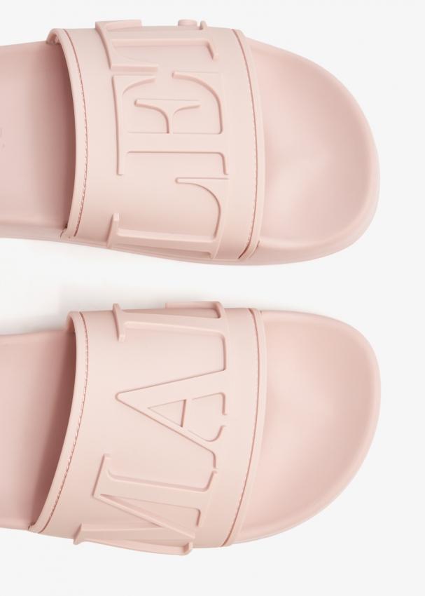 Mallet Split logo slides for Women - Pink in UAE | Level Shoes