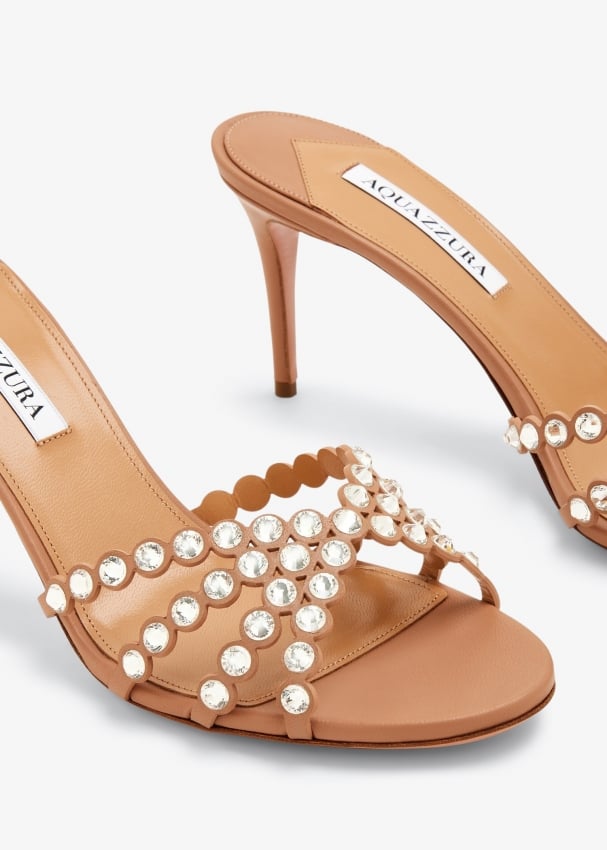 Aquazzura Tequila 75 mules for Women - Pink in UAE | Level Shoes