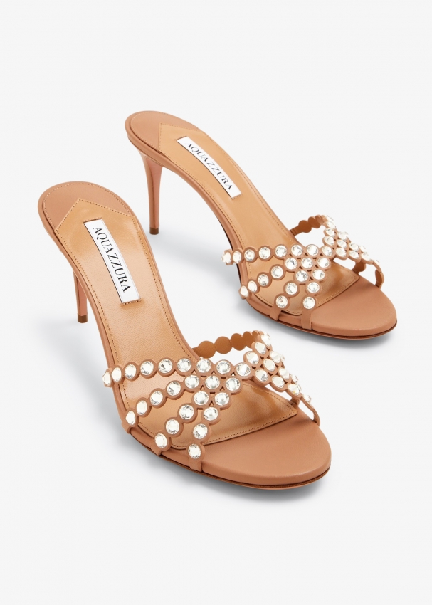 Aquazzura Tequila 75 mules for Women - Pink in UAE | Level Shoes