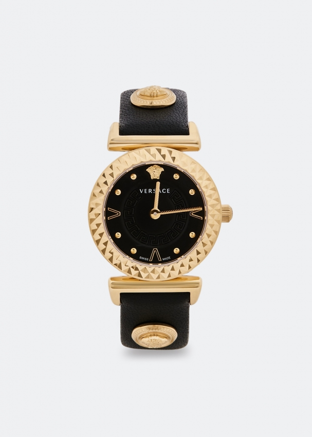 Versace Mini Vanitas watch for Women - Black in Kuwait | Level Shoes
