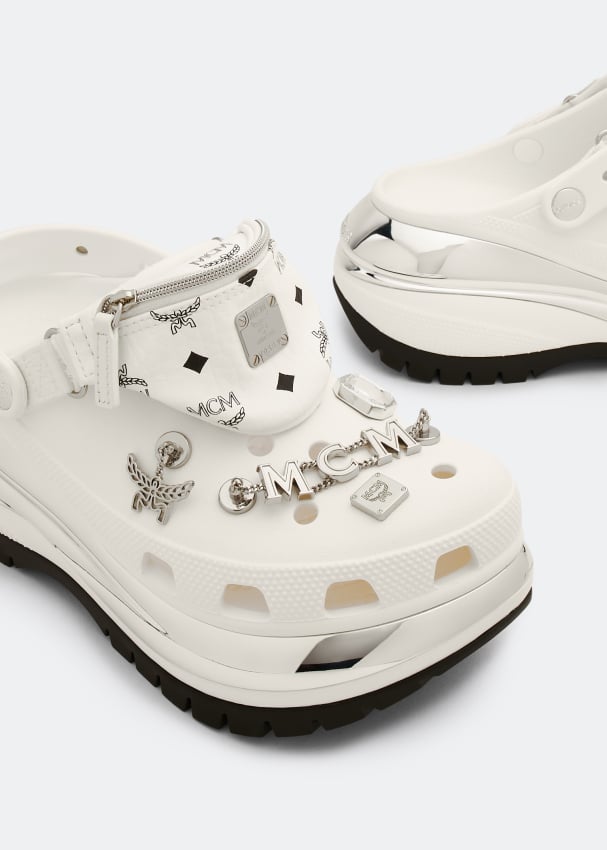 MCM x CROCS Mega Crush clogs for Women - White in UAE | Level Shoes