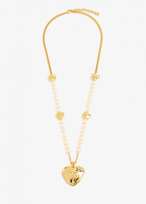 Dolce&Gabbana DG Logo heart pendant for Women - Gold in UAE | Level Shoes