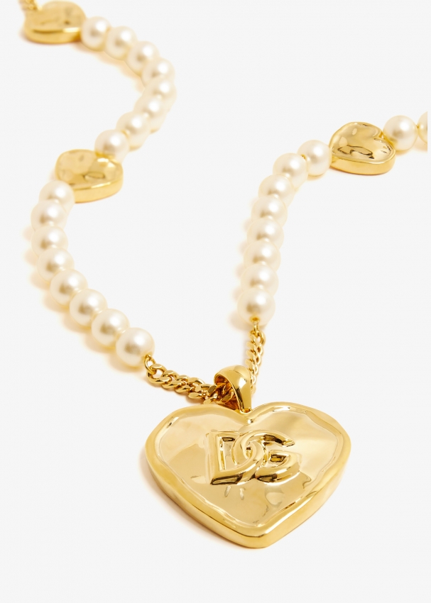 Dolce&Gabbana DG Logo heart pendant for Women - Gold in UAE | Level Shoes
