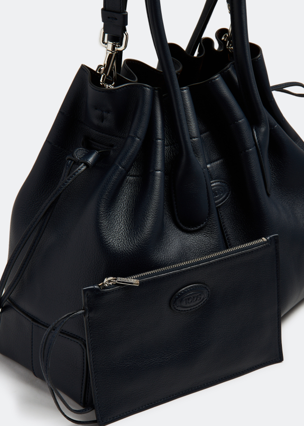 Tod's Di medium drawstring bag for Women - Black in UAE | Level Shoes