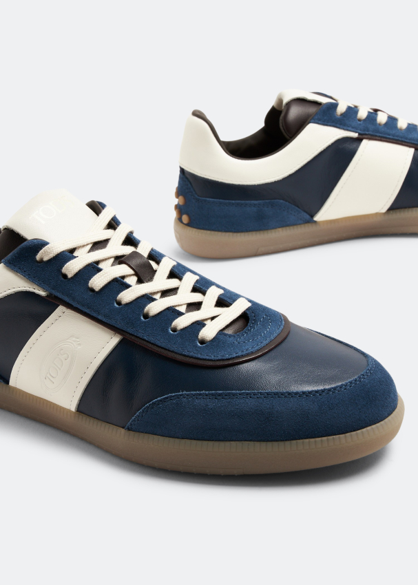 Tod's Tabs leather sneakers for Men - Blue in UAE | Level Shoes