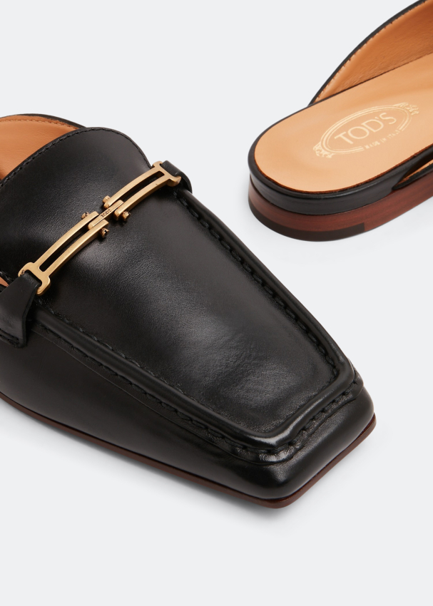 Tod's Leather mules for Women - Black in UAE | Level Shoes