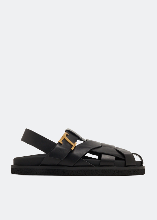 Tod's T Timeless sandals for Women - Black in UAE | Level Shoes