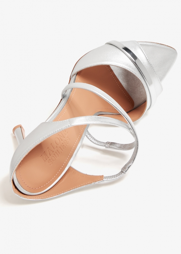 Malone Souliers Yoko 90 mules for Women - Silver in UAE | Level Shoes